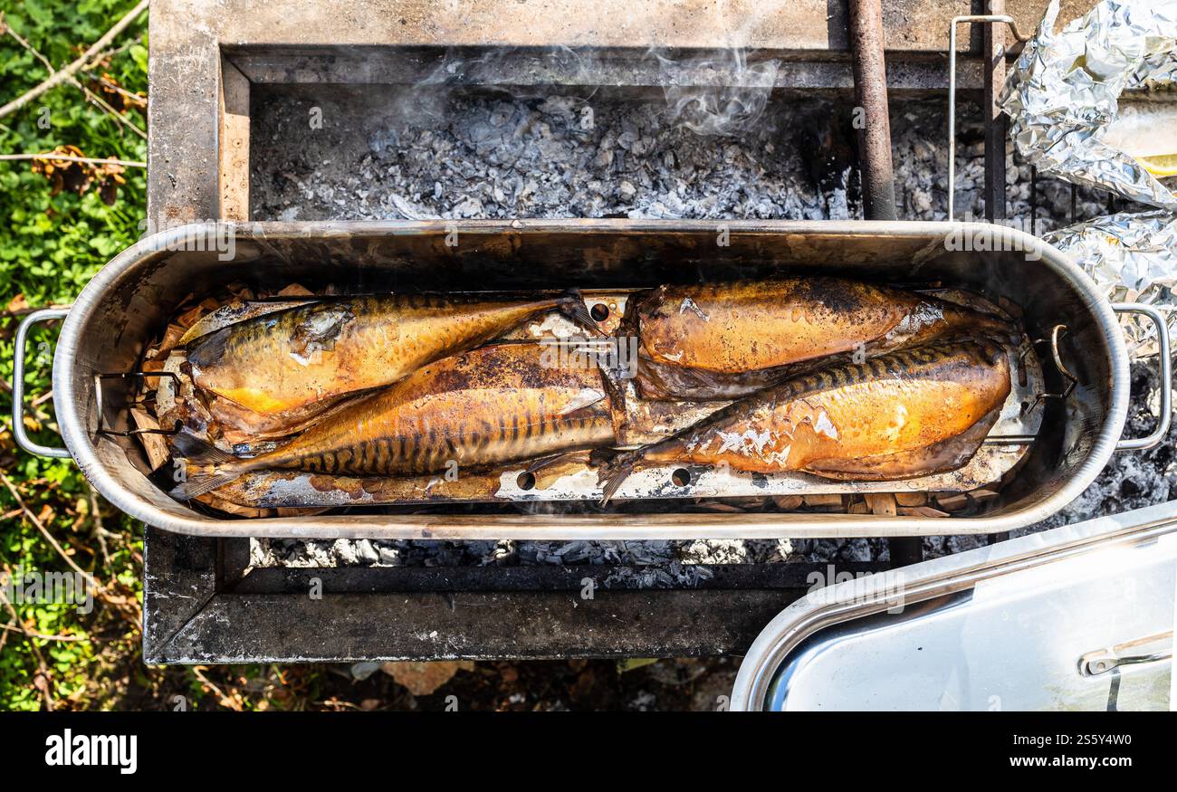 Smoked fish smoking hi-res stock photography and images - Alamy