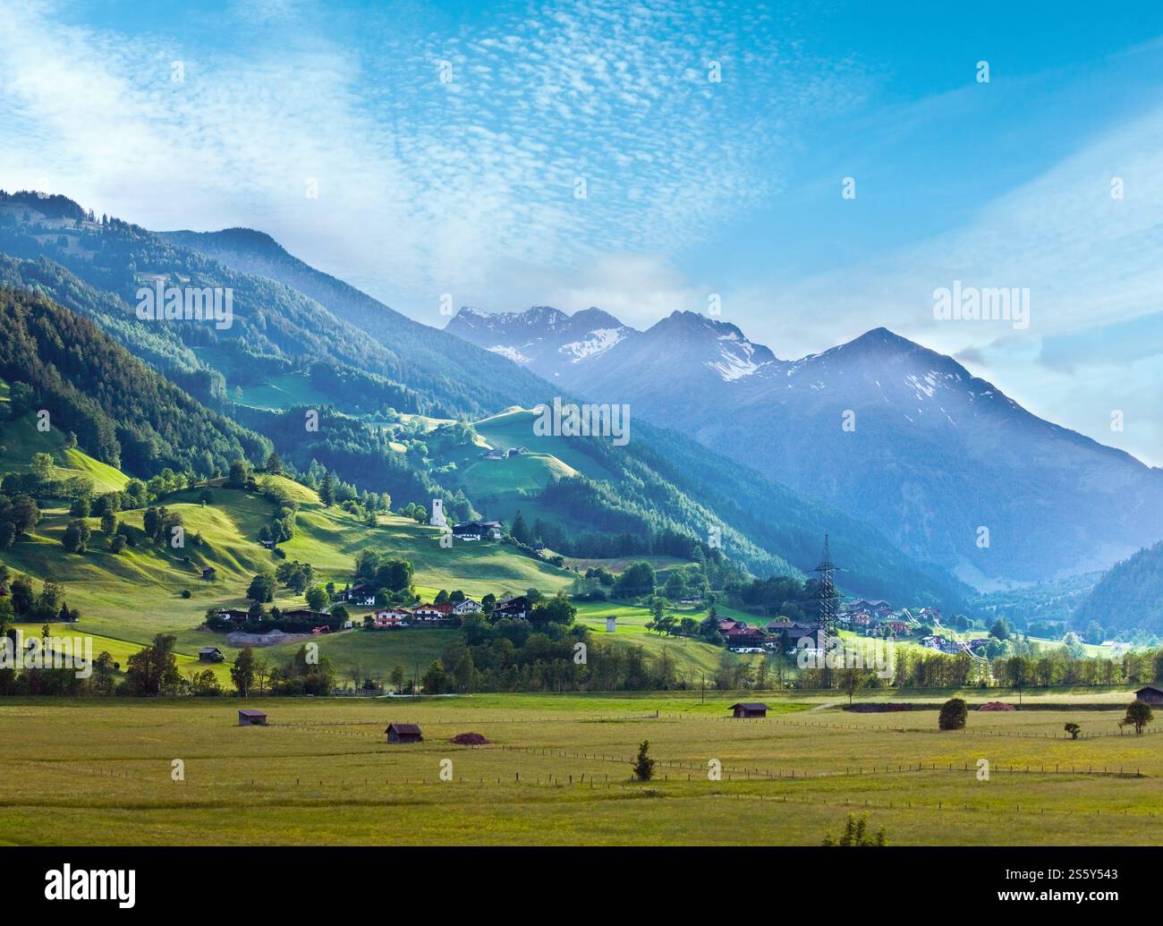 Alpine valley in mountains hi-res stock photography and images - Alamy