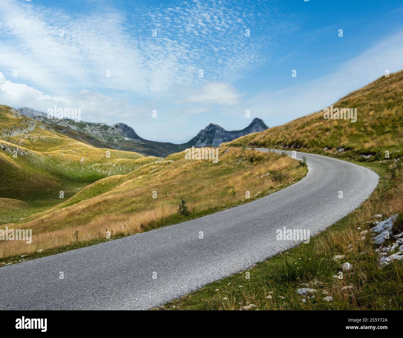 Picturesque summer mountain landscape of Durmitor National Park ...