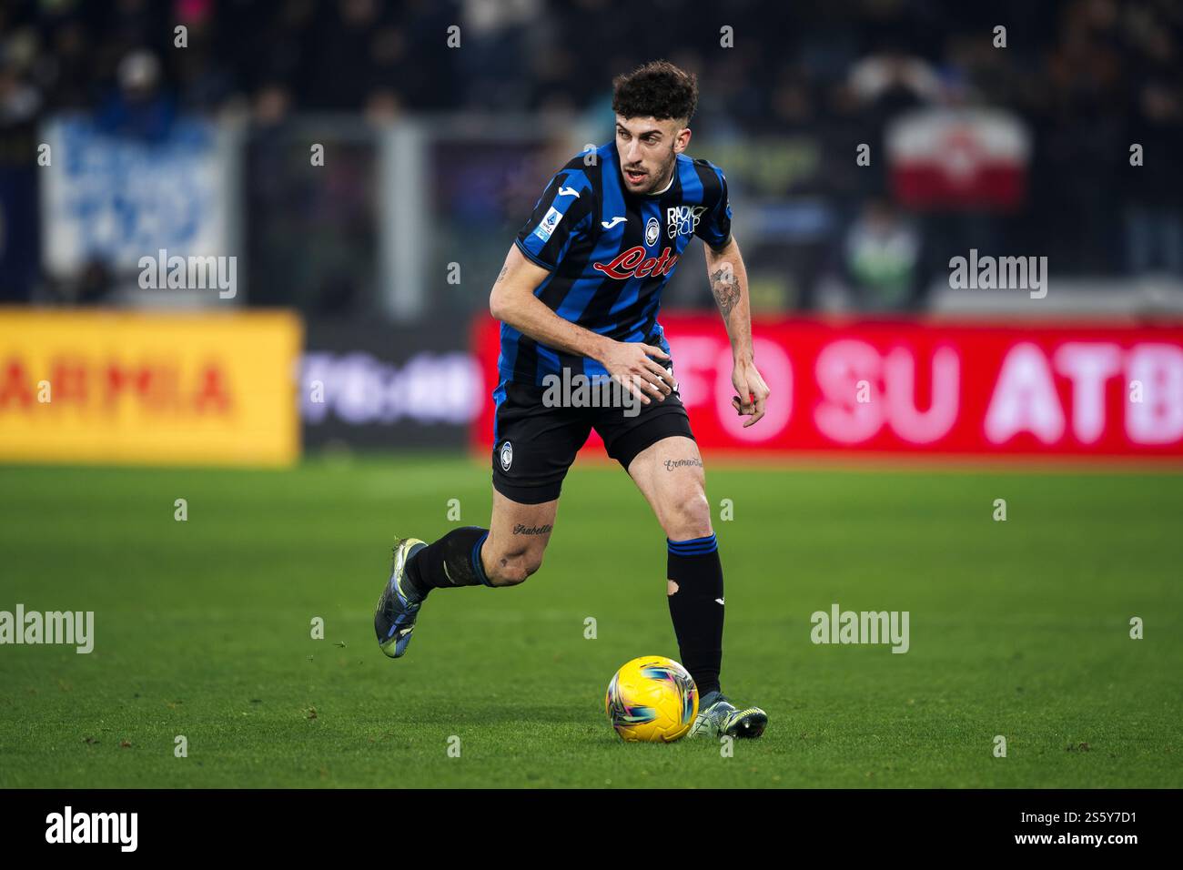 Bergamo, Italy. 14 January 2025. Matteo Ruggeri of Atalanta BC in ...