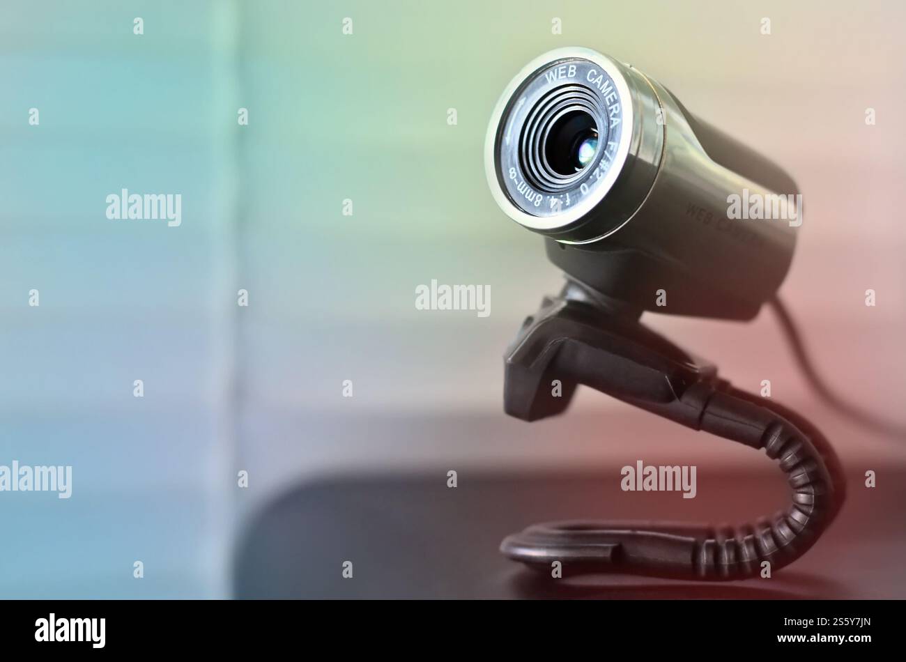 Macro photography of a wired web camera for stationary computers and ...