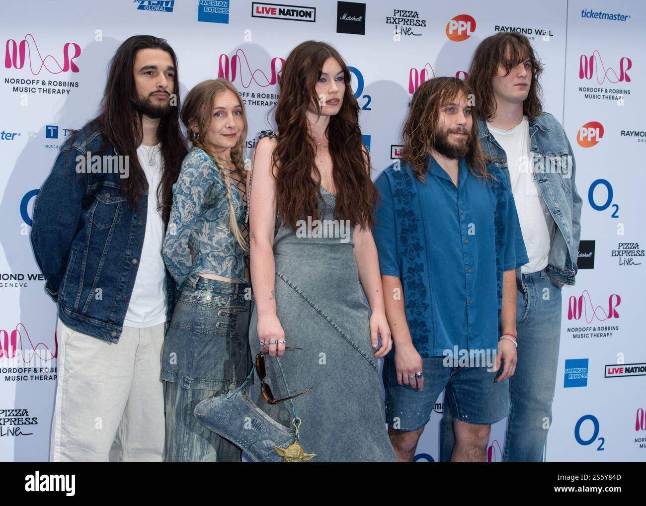 Wet Leg attends the Nordoff and Robbins O2 Silver Clef Awards at the JW Marriot, Grosvenor House ...