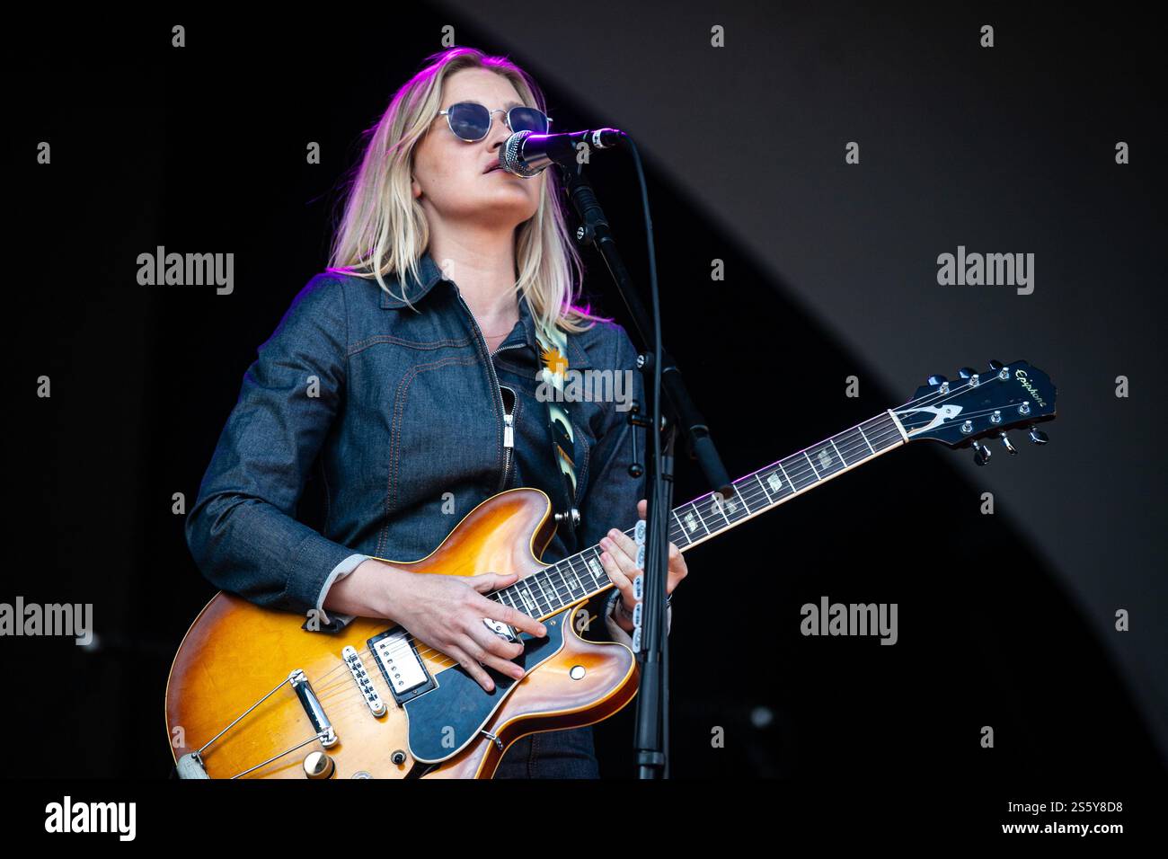 London, UK - July 1st, 2023: Aly & AJ (AJ Michalka) performing at ...
