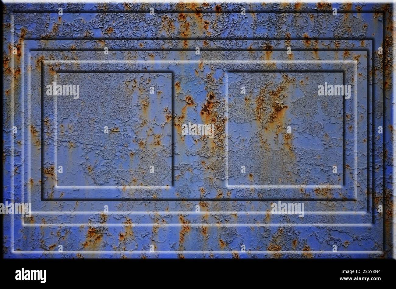 Texture of rough rusted metal surface with bulky gray highlighted ...