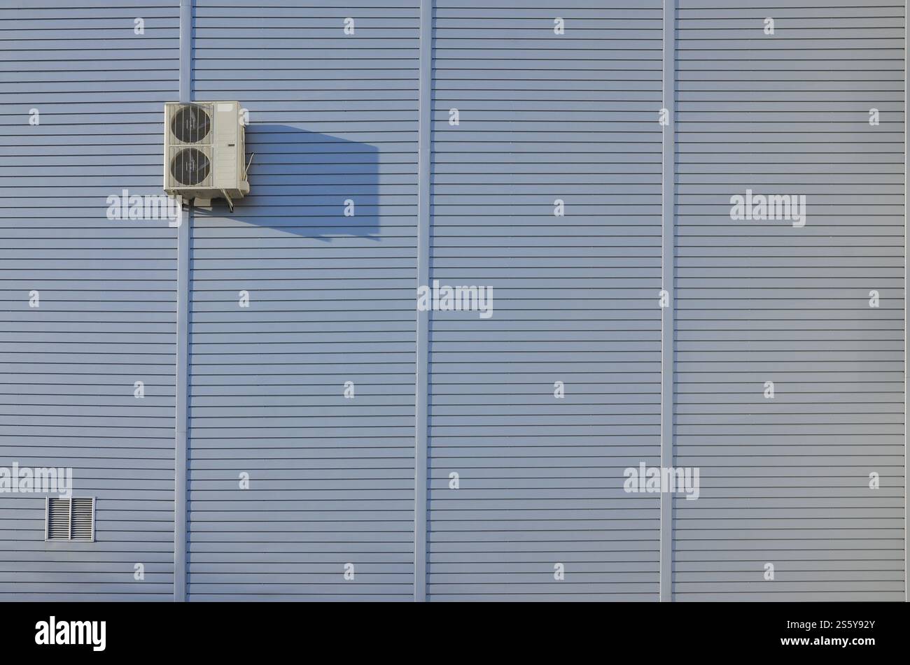 Siding wall panels. Industrial building wall made of corrugated metal ...