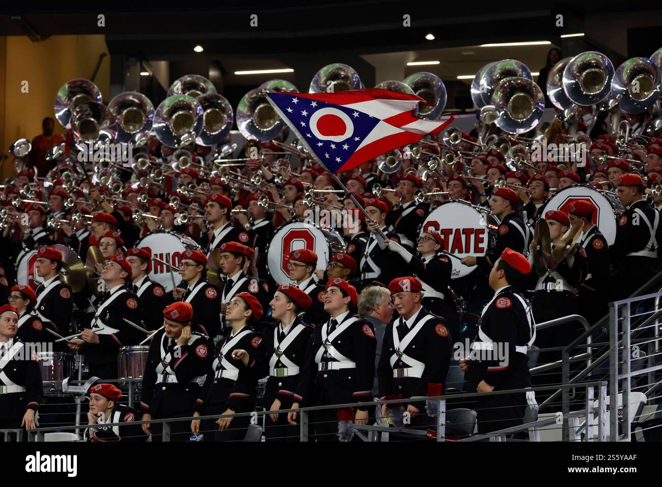 The Ohio State marching band during the Cotton Bowl between the Texas ...