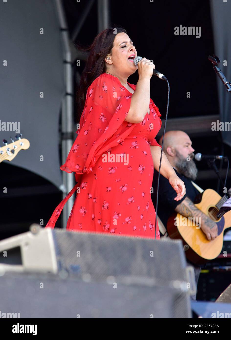London, UK - July 8th, 2023: Rumer performing at American Express British Summertime in Hyde ...