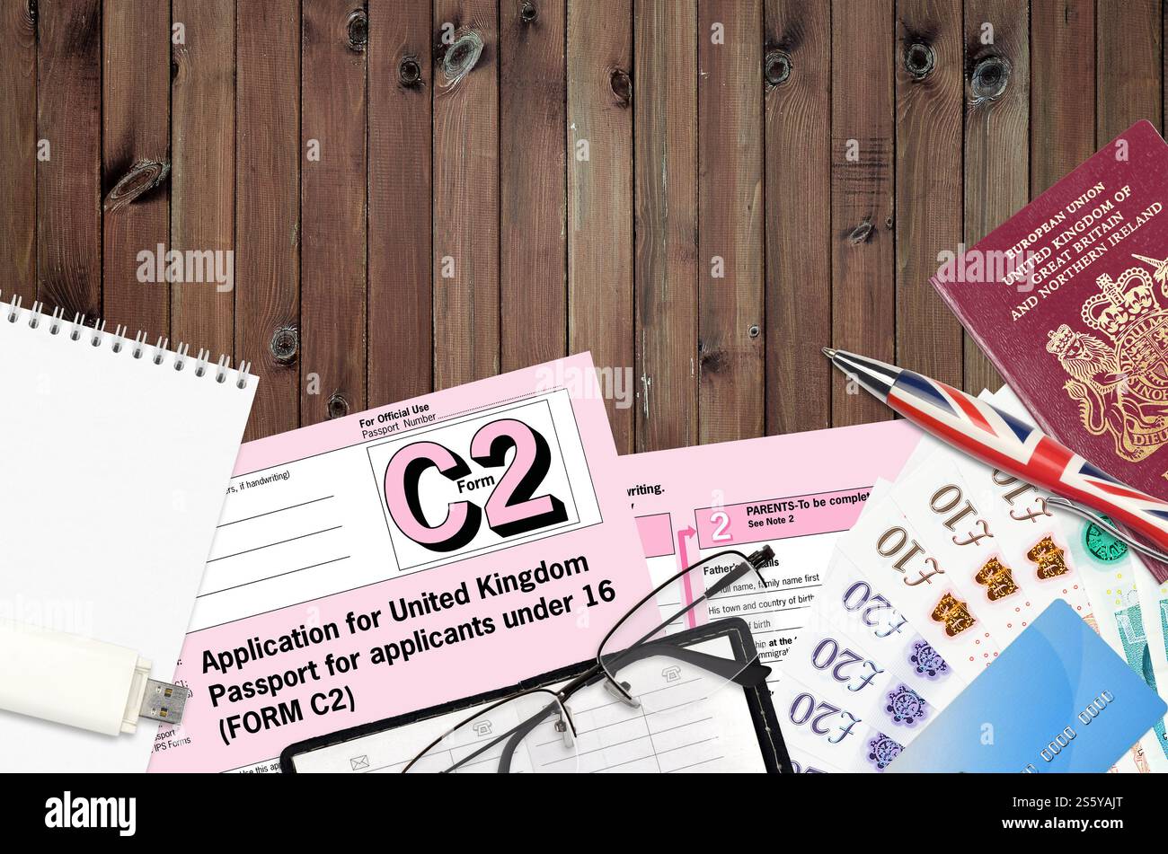 English form C2 Application for United Kingdom passport for applicants ...