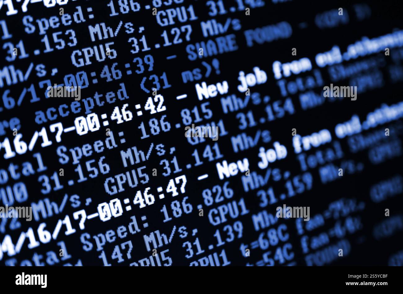 Macro snapshot of the program interface for crypto currency mining on ...