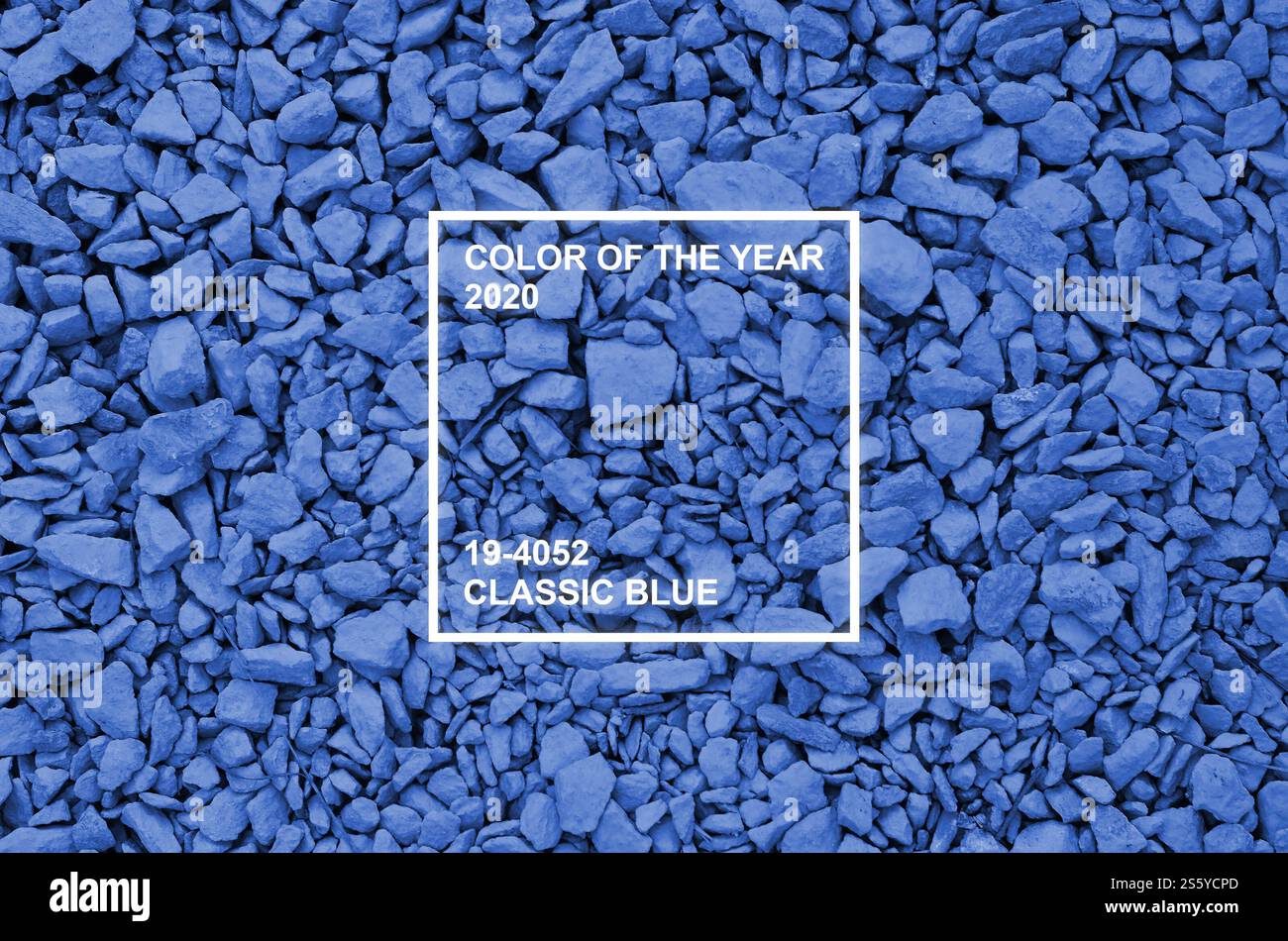 Texture from a pile of crushed stone. Phantom classic blue color tone ...