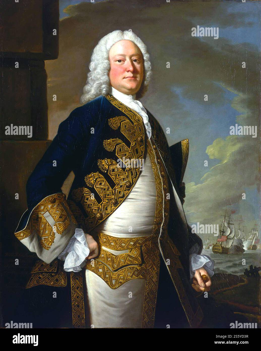 Portrait of Admiral Byng is a 1749 portrait painting by the English ...