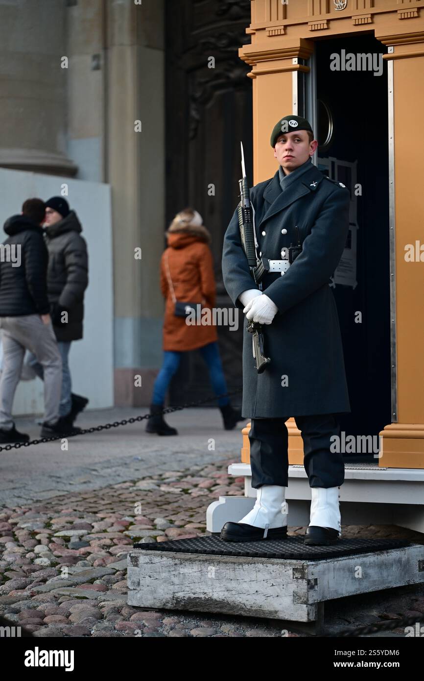 Stockholm, Uppland, Sweden. December 31 2024. Royal Guards Stock Photo ...