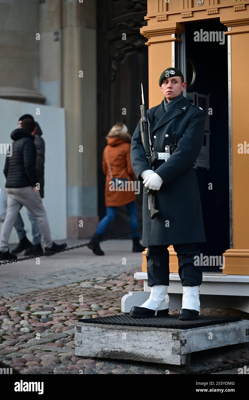 Stockholm, Uppland, Sweden. December 31 2024. Royal Guards Stock Photo ...