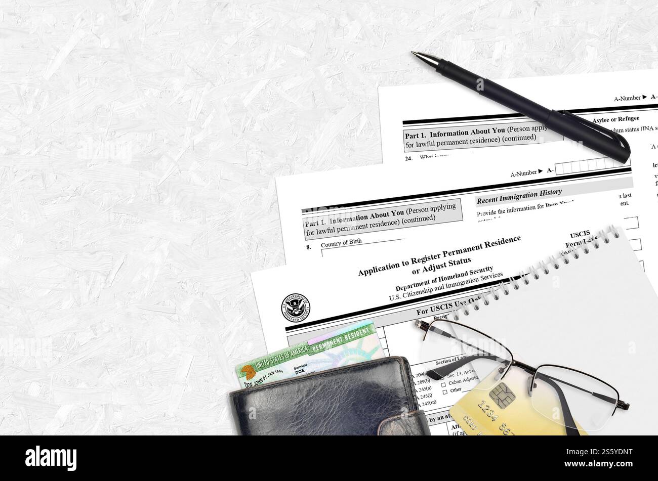 USCIS form I-485 Application to register permanent residence or adjust ...