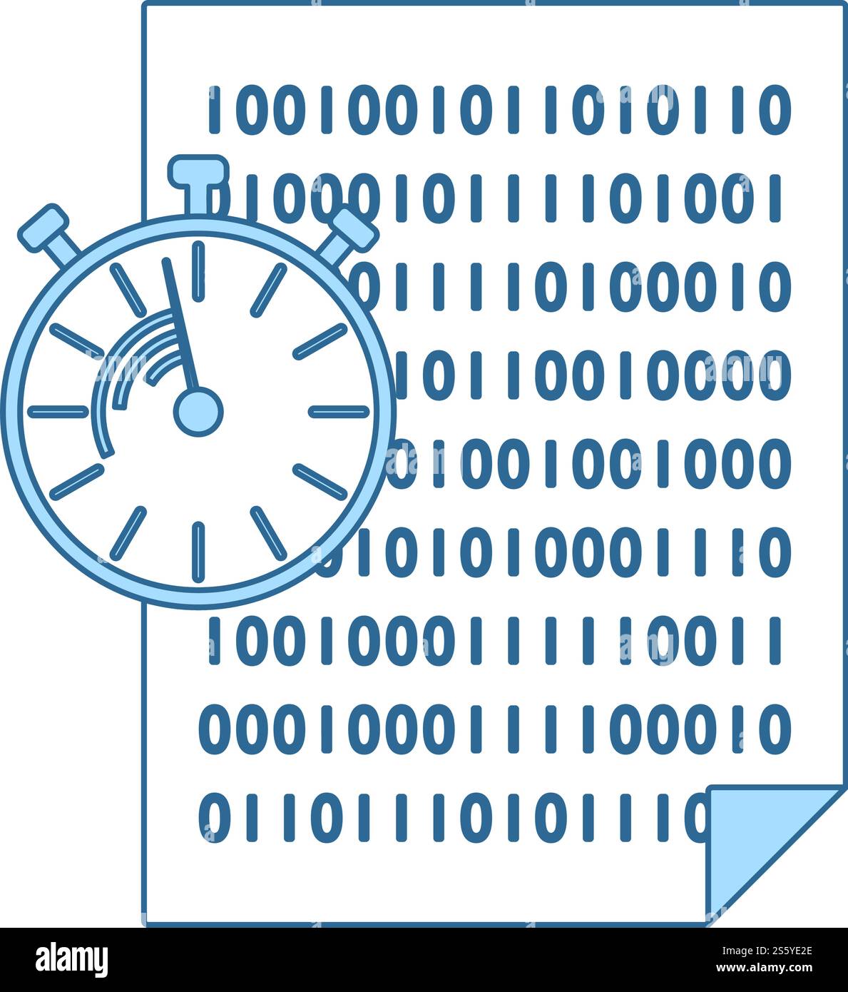 Fast Development Icon. Thin Line With Blue Fill Design. Vector ...