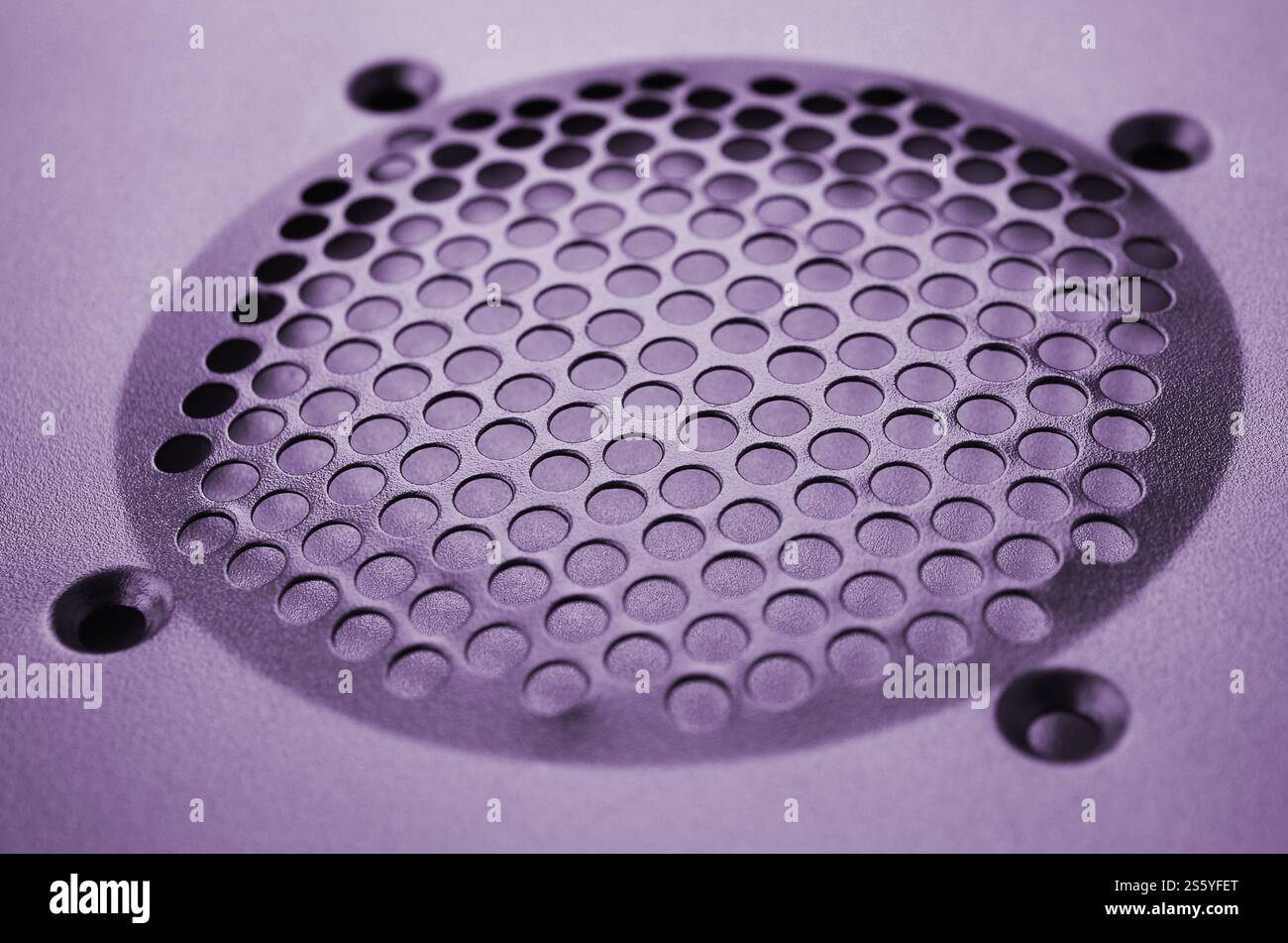 Close-up, shallow focus of a meshed style cooling panel used on a main ...