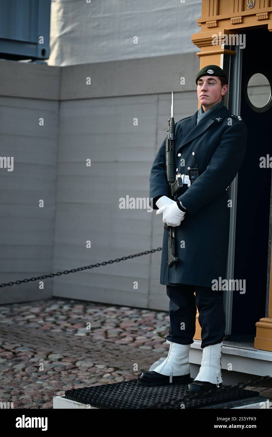 Stockholm, Uppland, Sweden. December 31 2024. Royal Guards Stock Photo ...