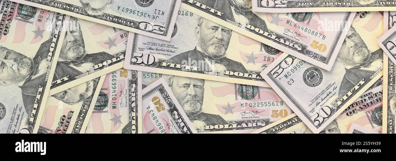 Fifty dollar bill back and front hi-res stock photography and images ...