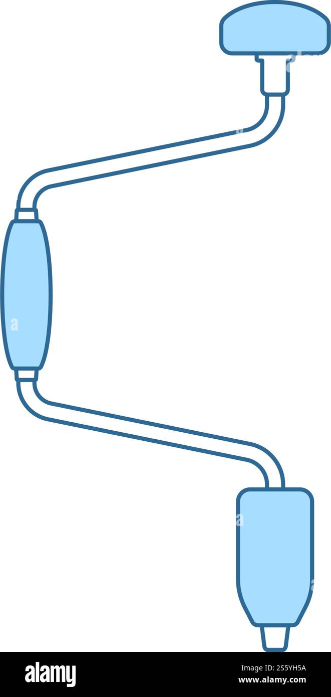 Auger Icon. Thin Line With Blue Fill Design. Vector Illustration Stock ...