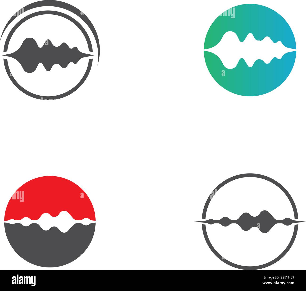 sound wave music logo vector template Stock Vector Image & Art - Alamy
