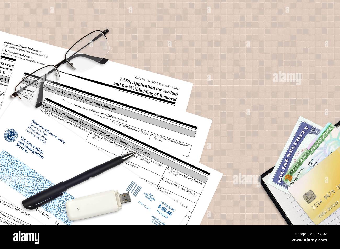 USCIS form I-589 Application of asylum and for withholding of removal ...
