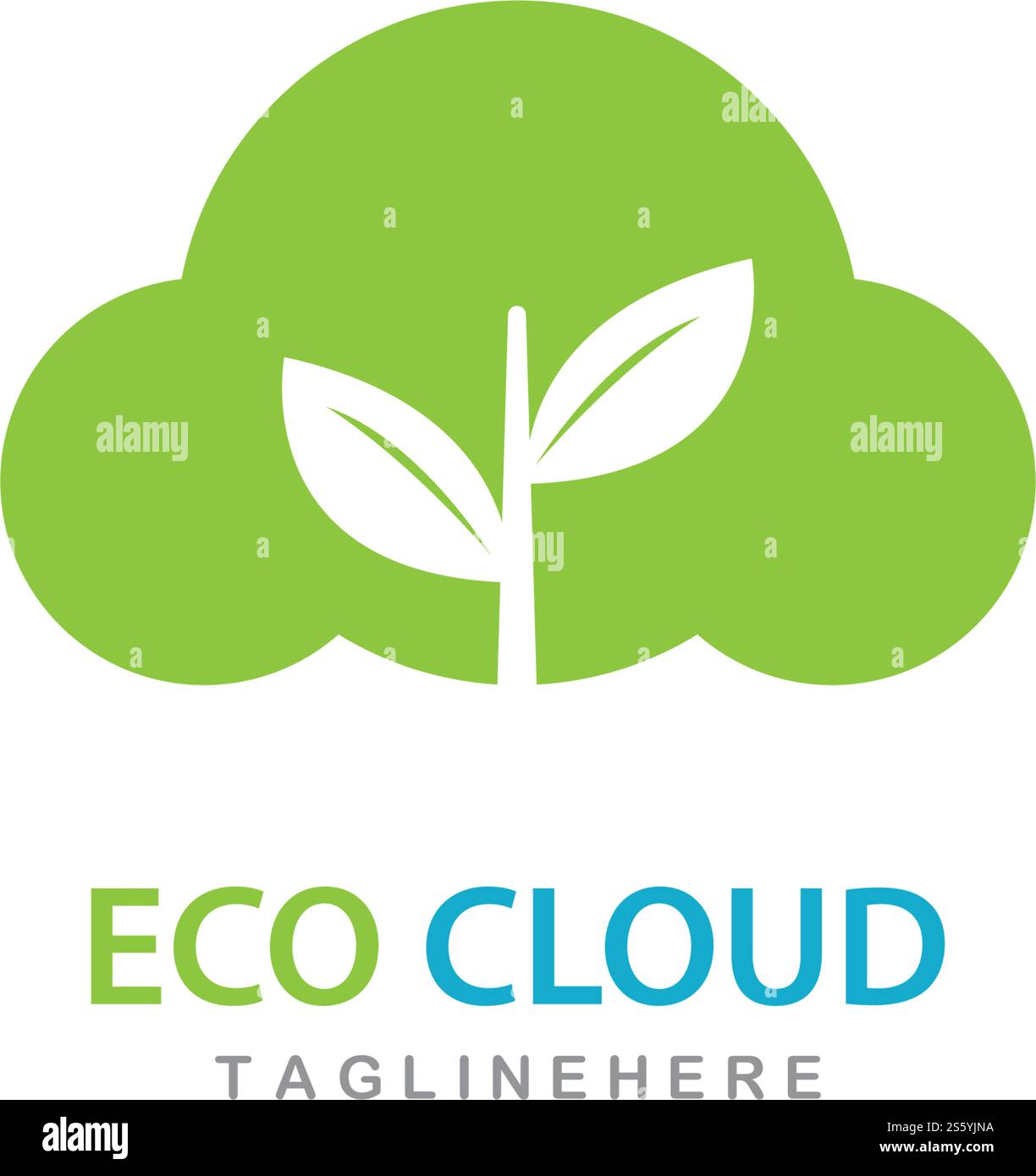 Eco green cloud computing Stock Vector Images - Alamy