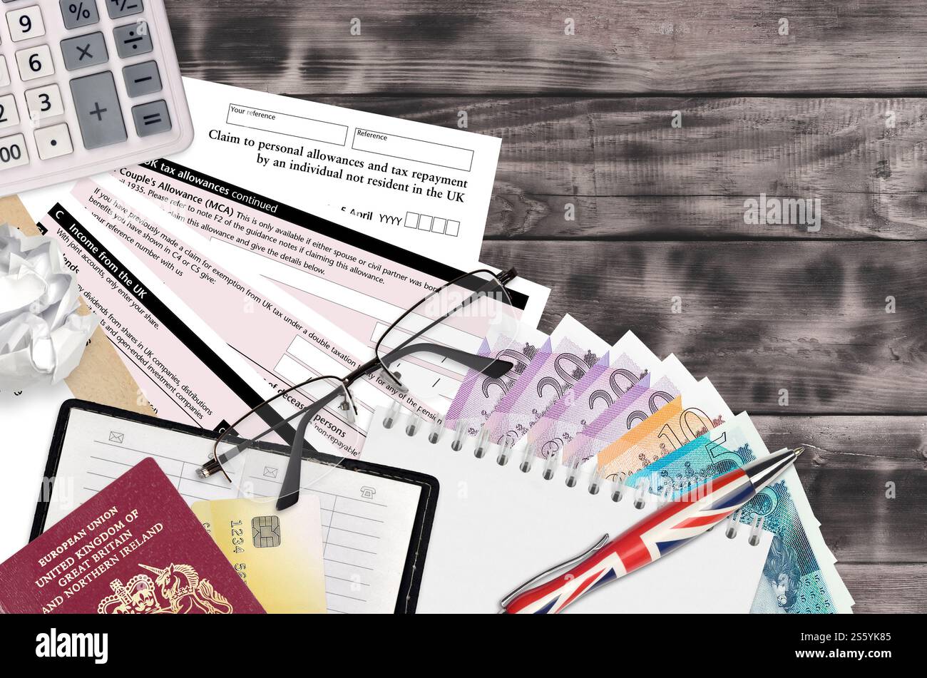 English Tax form R43 Claim to personal allowances and tax repayment by ...