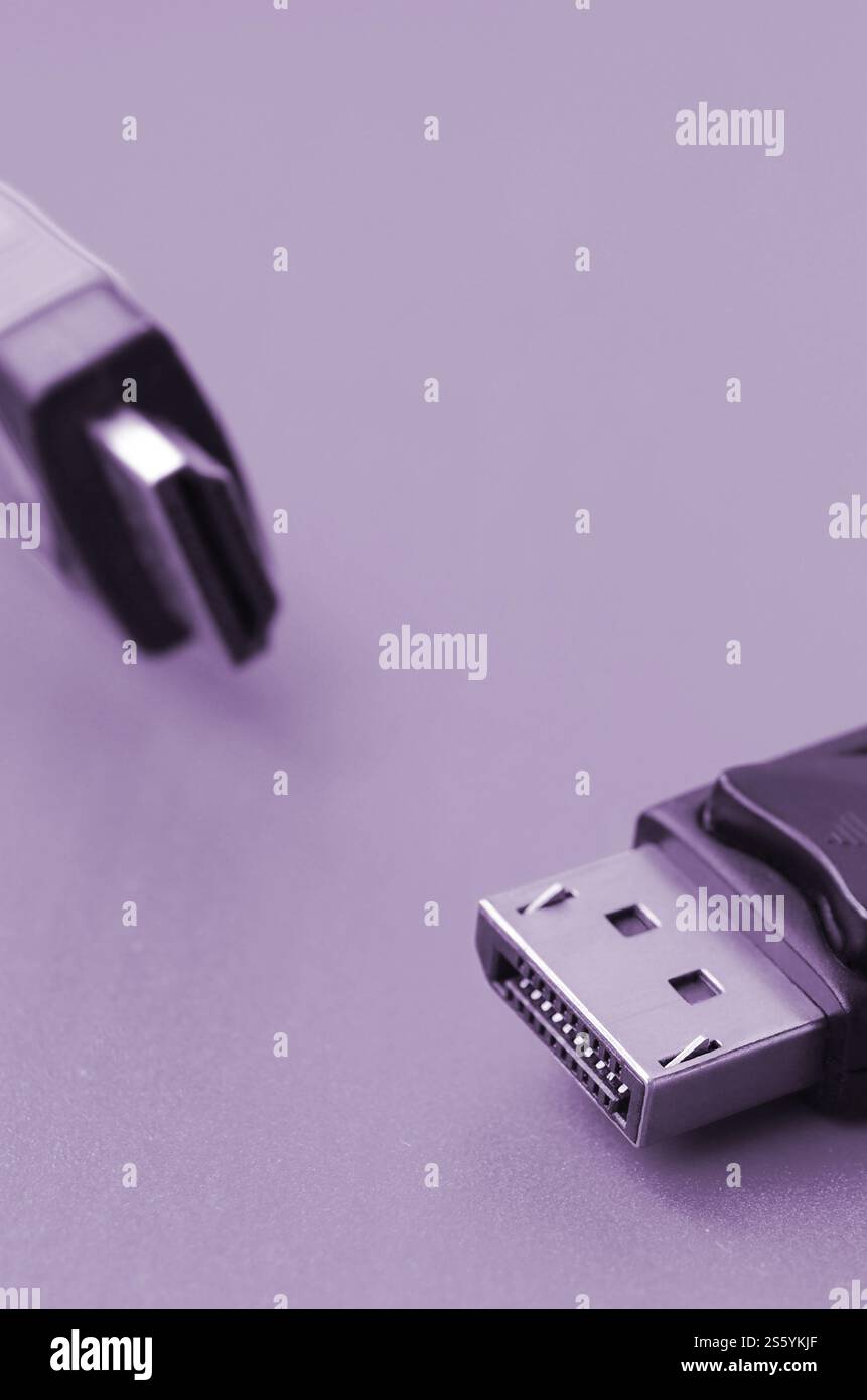 Audio video HDMI computer cable plug and 20-pin male DisplayPort gold ...