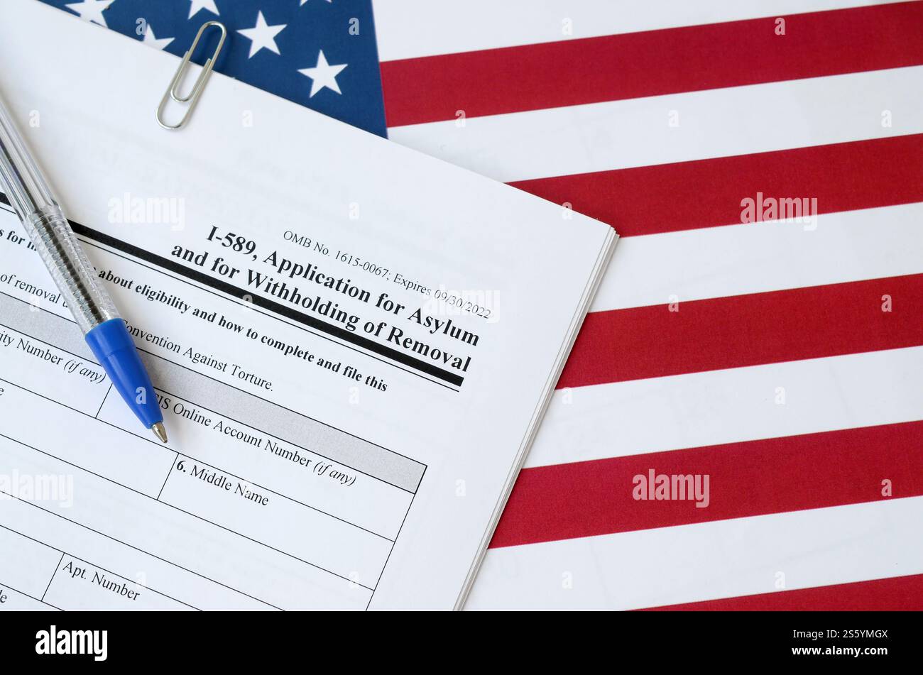 I-589 Application for asylum and for withholding of removal blank form ...