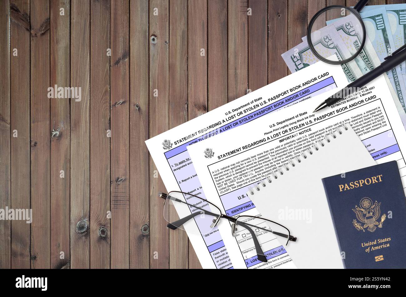 Department of State form DS64 Statement regarding a lost or stolen us ...