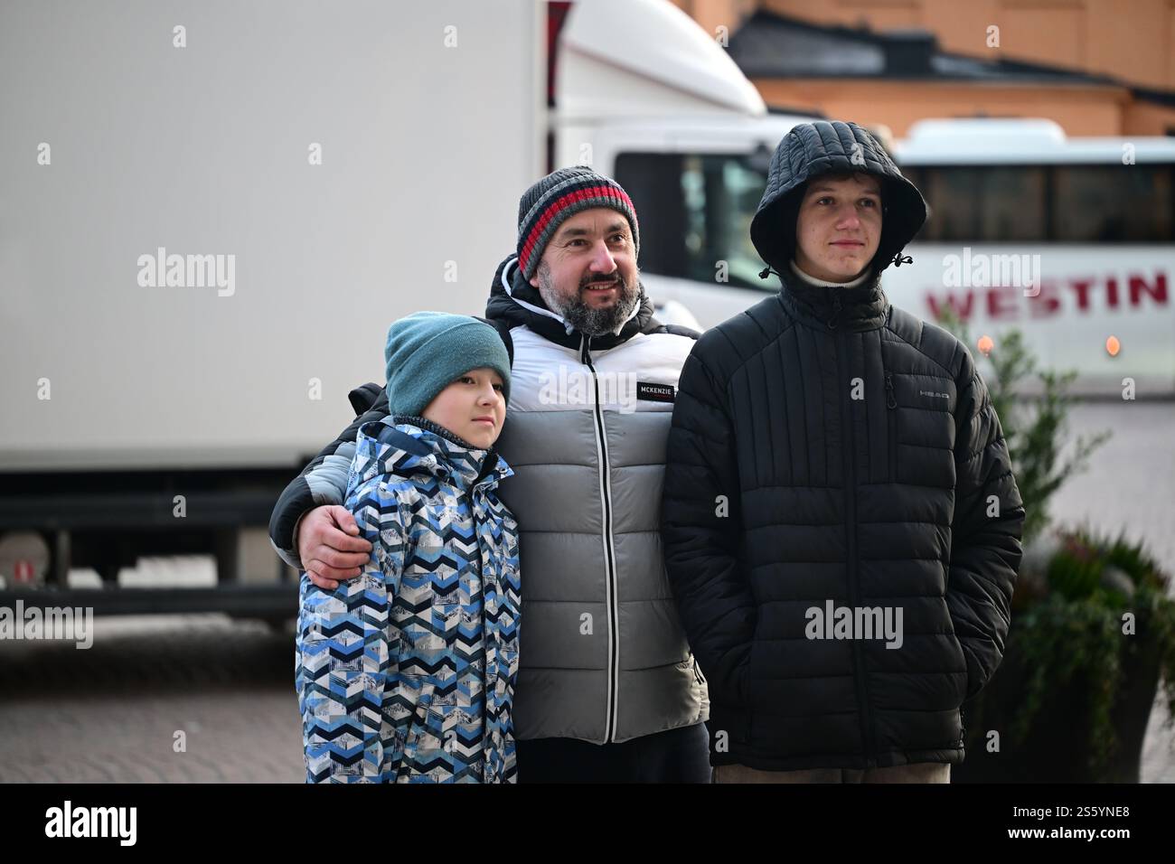 Stockholm, Uppland, Sweden. December 31 2024. People on the street ...