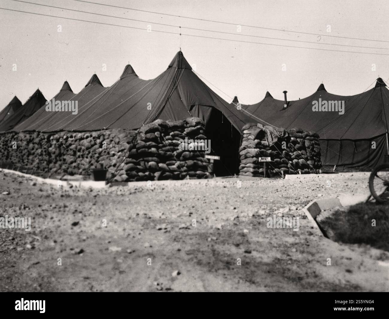 Medicine in Wartime - General View of Field Hospital Grounds Showing ...