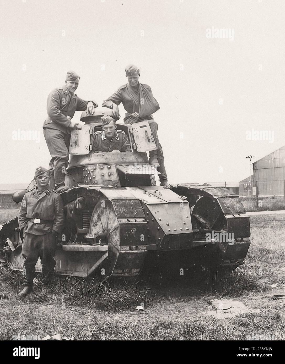 A French FT-17 with wounded Luftwaffe man - Historical document ...