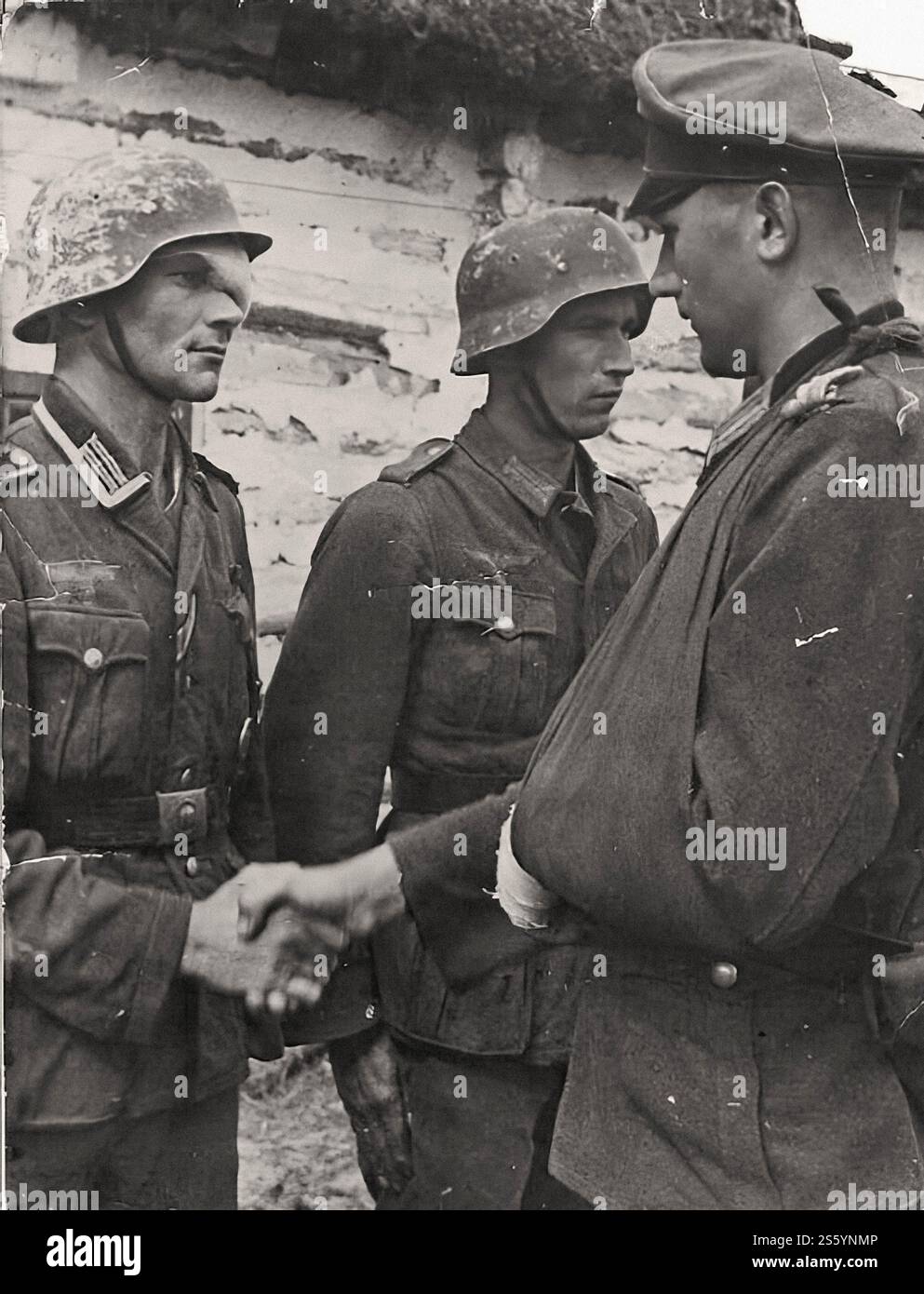 German battle worn soldiers, eastern front - Historical document ...