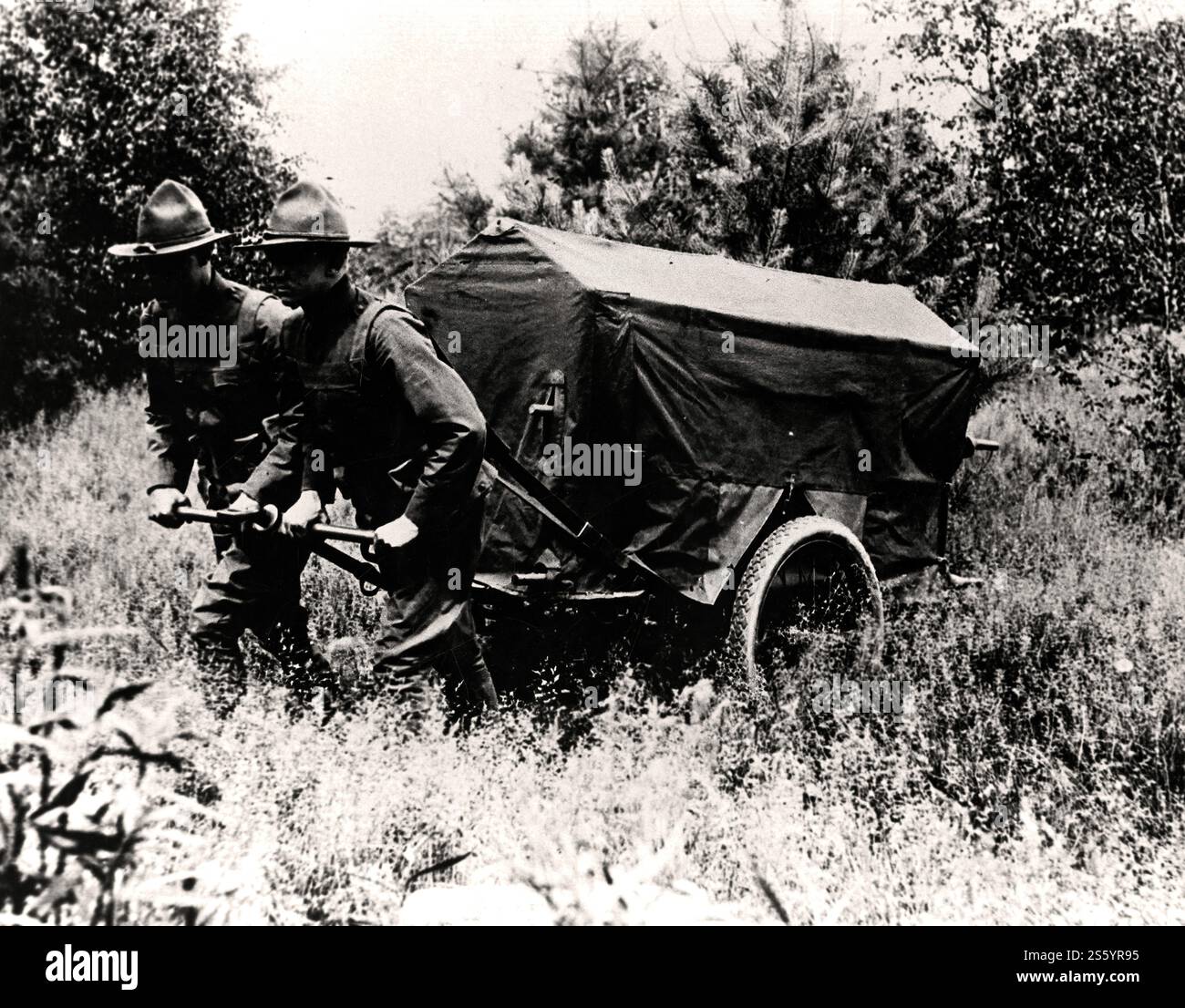 Medicine in Wartime - Litter Bearers WWI - Historical document ...