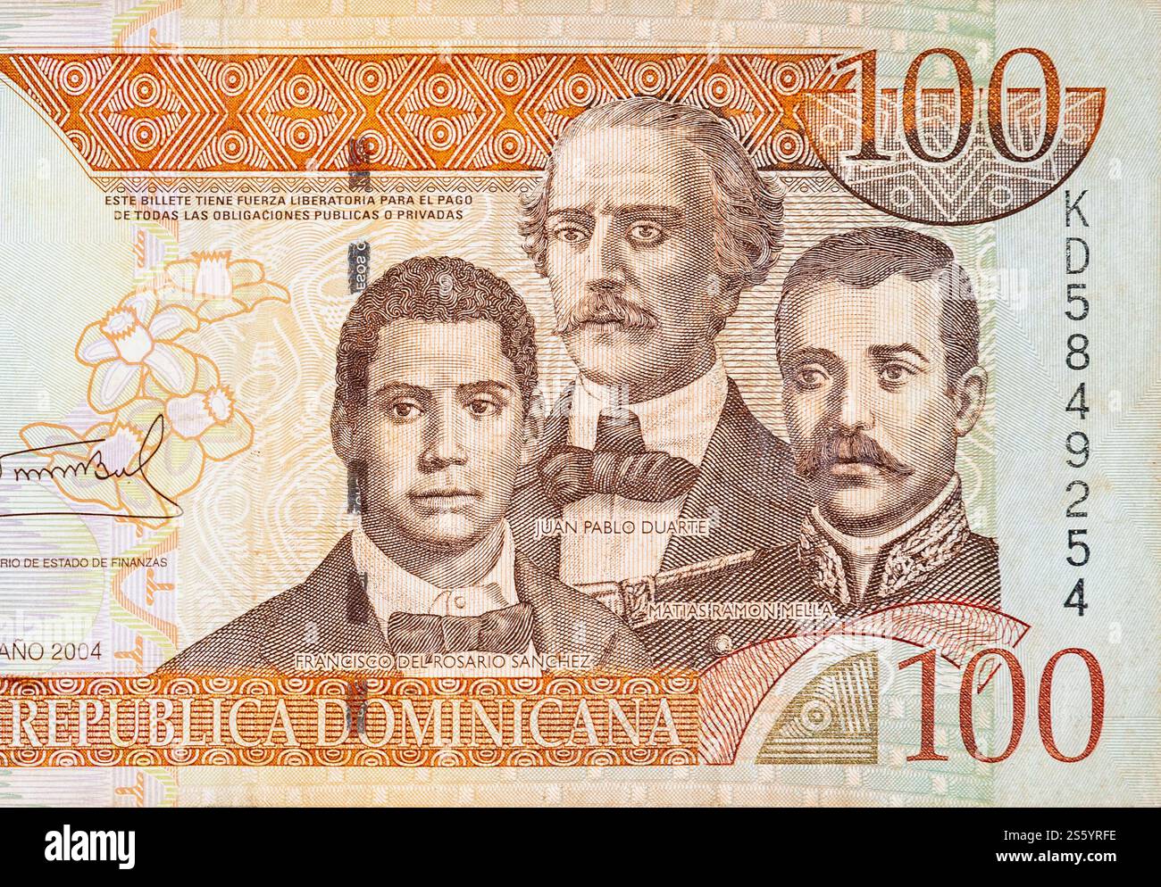 Francisco Del Rosario Sanchez portrait with Matias Ramon Mella and Juan ...