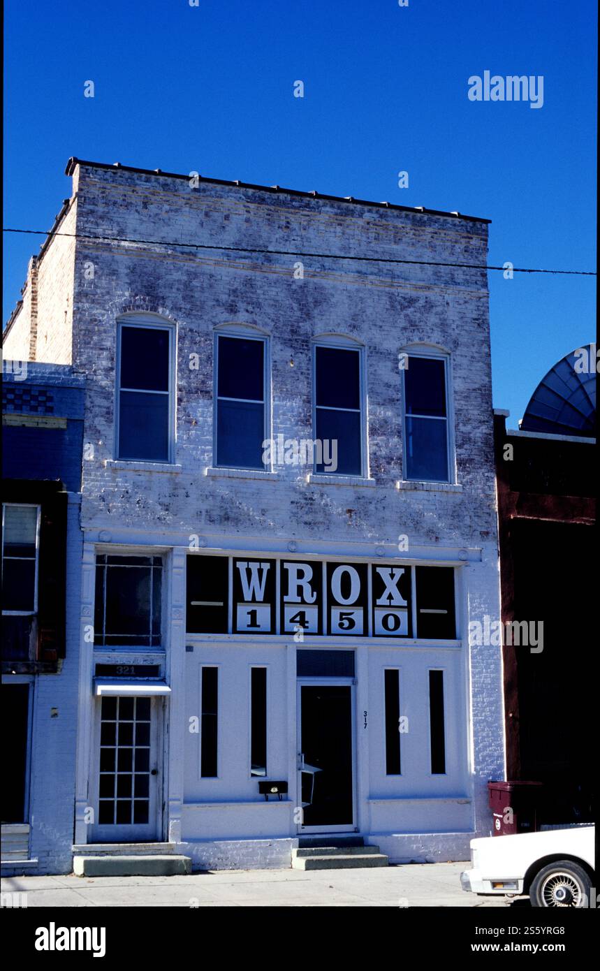 WROX Radio Station Building Exterior Against a Clear Blue Sky. A ...