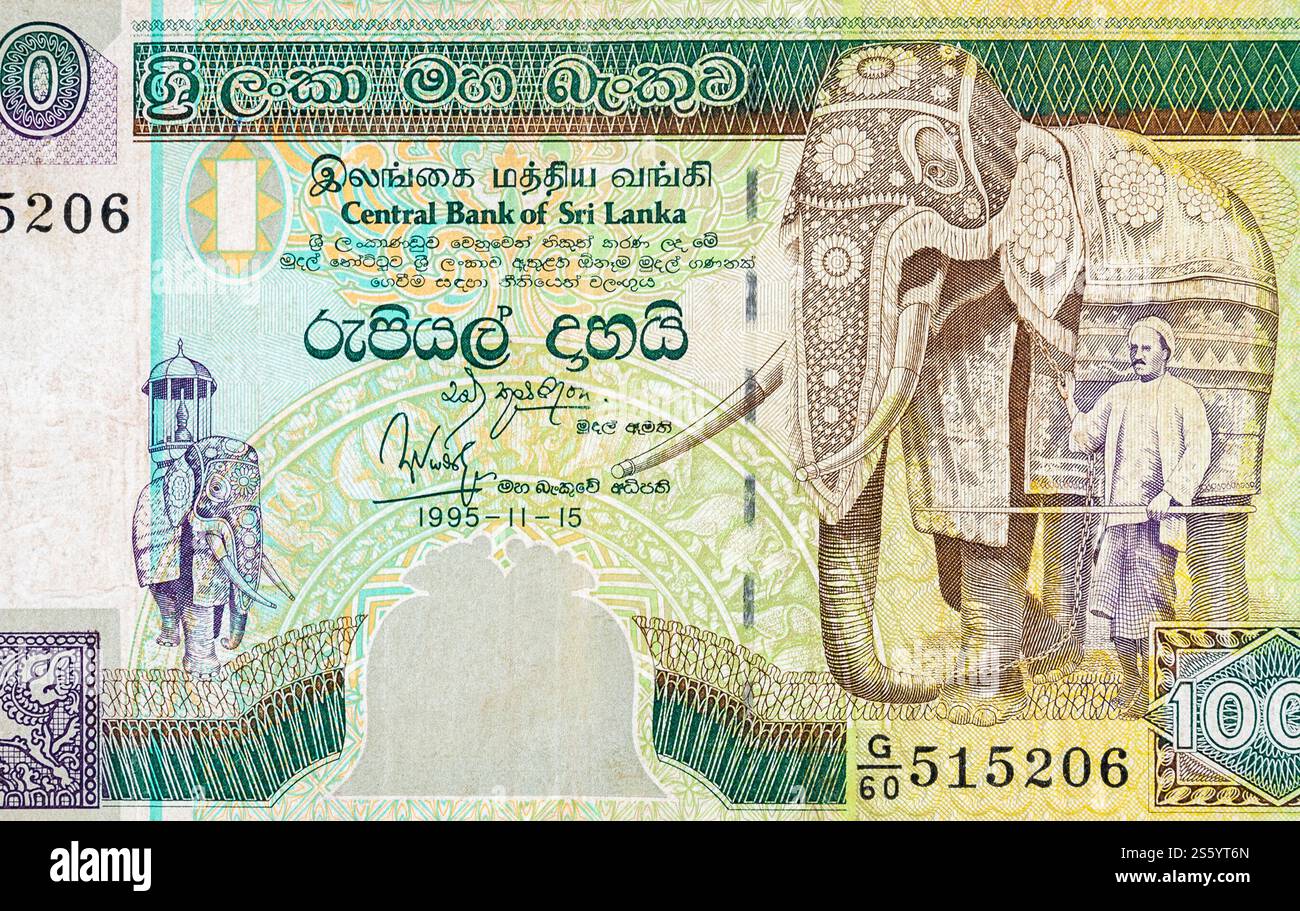 1000 Sri Lankan rupees money bill. National currency of Sri Lanka ...