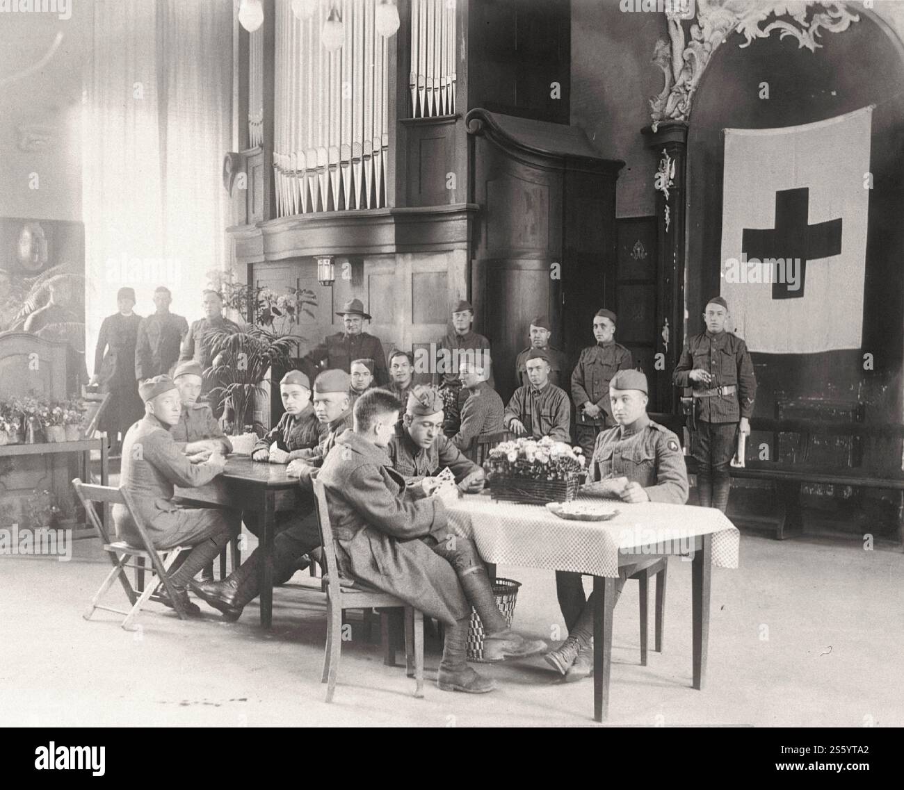 U.S. Army Evacuation Hospital No. 29, Prum, Germany, interior view ...