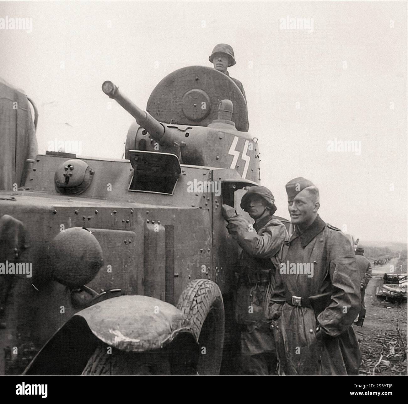russian Ba-10 captured by SS - Historical document, photographer unknow ...