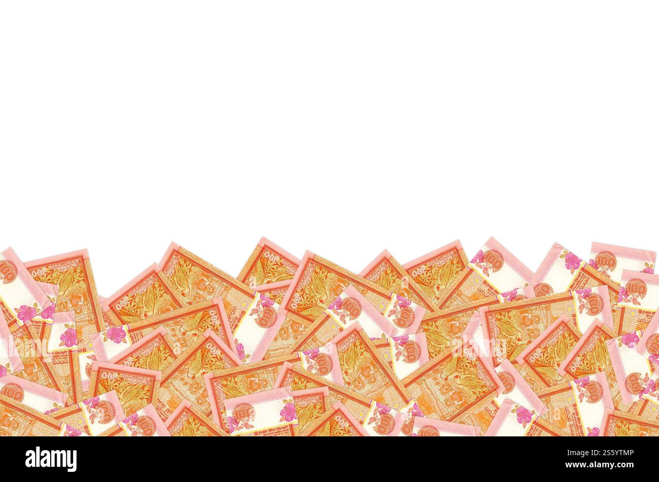 Pattern of 100 Sri Lanka rupees banknote is national currency of Sri ...