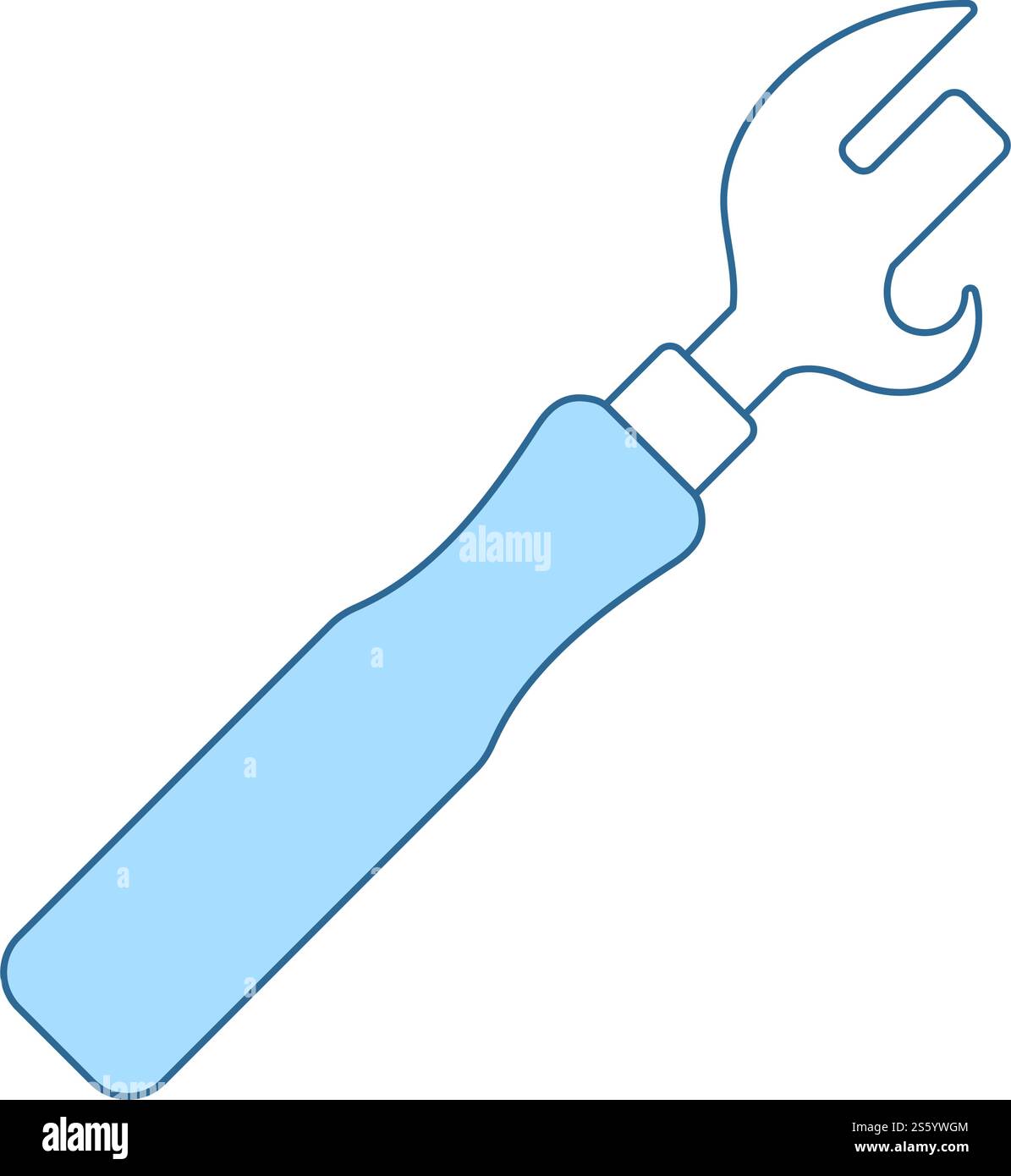 Can Opener Icon. Thin Line With Blue Fill Design. Vector Illustration ...
