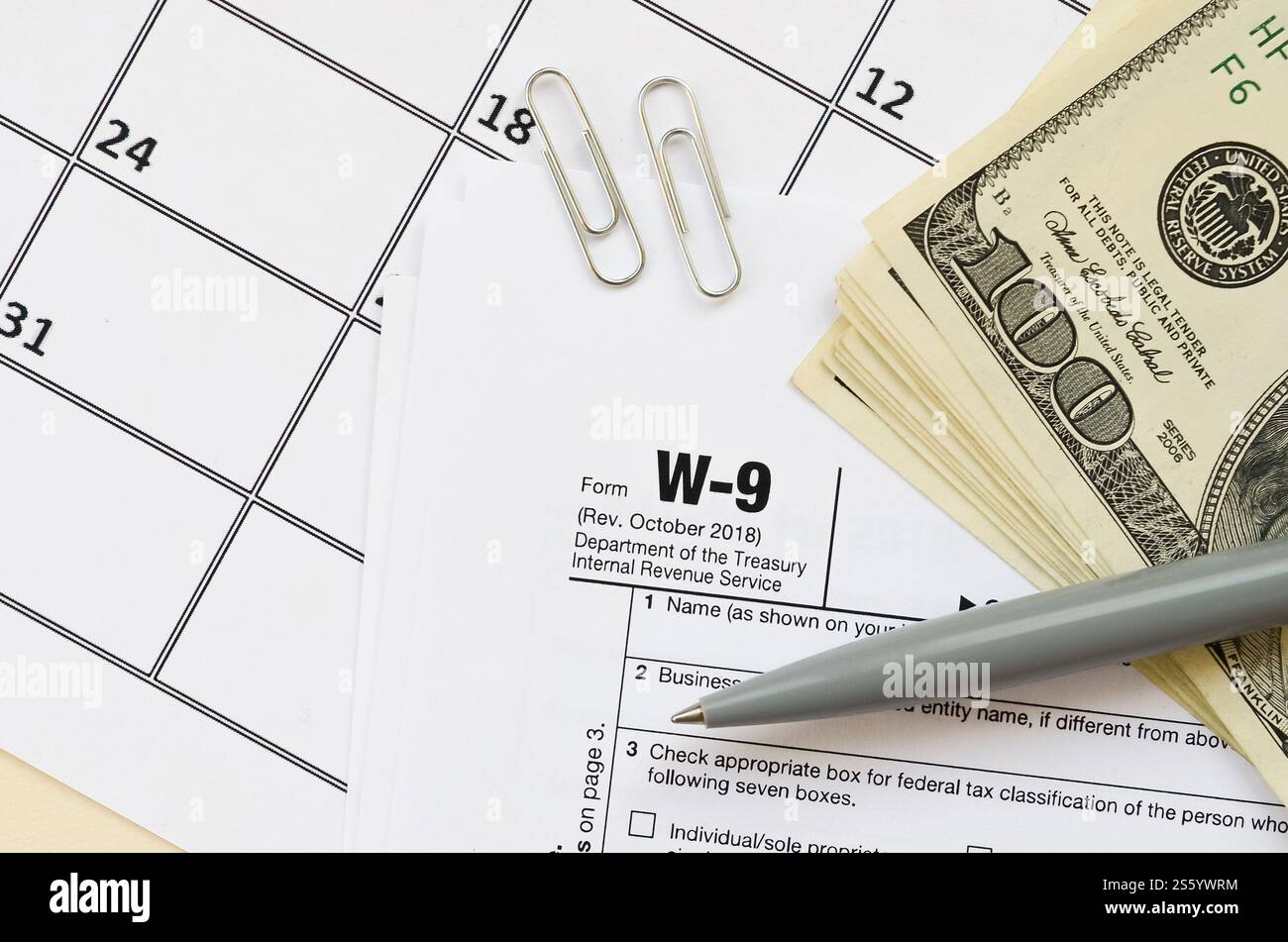 Irs form w 9 request for taxpayer identification number and certification hi-res stock ...