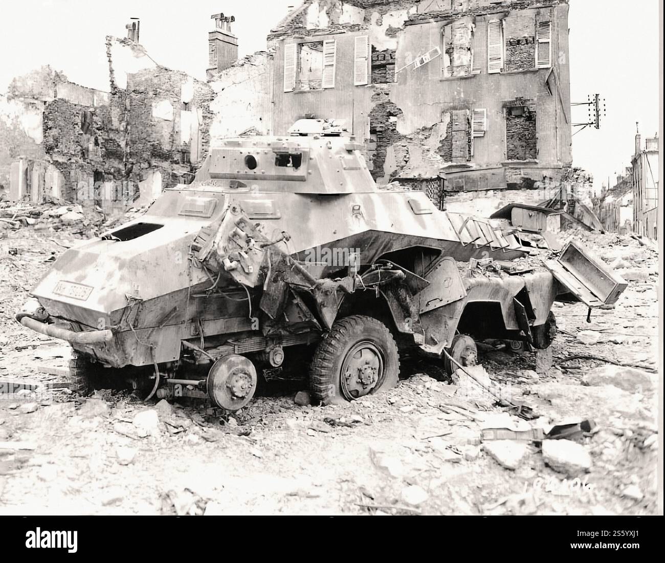 Diabled SdKfz 231, Saint-lô 29 july 1944. - Historical document ...