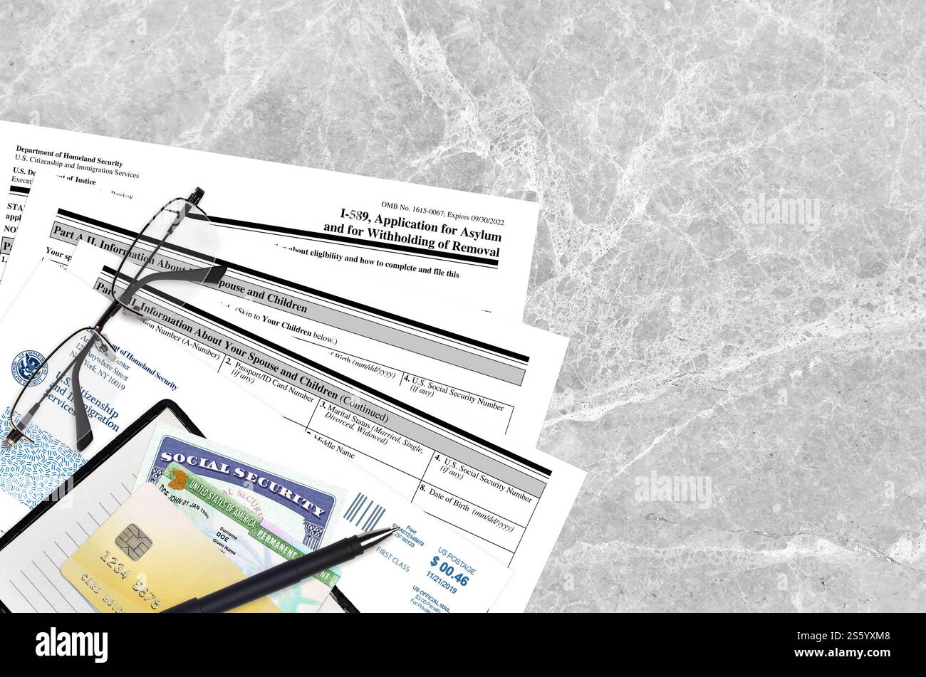 USCIS form I-589 Application of asylum and for withholding of removal ...