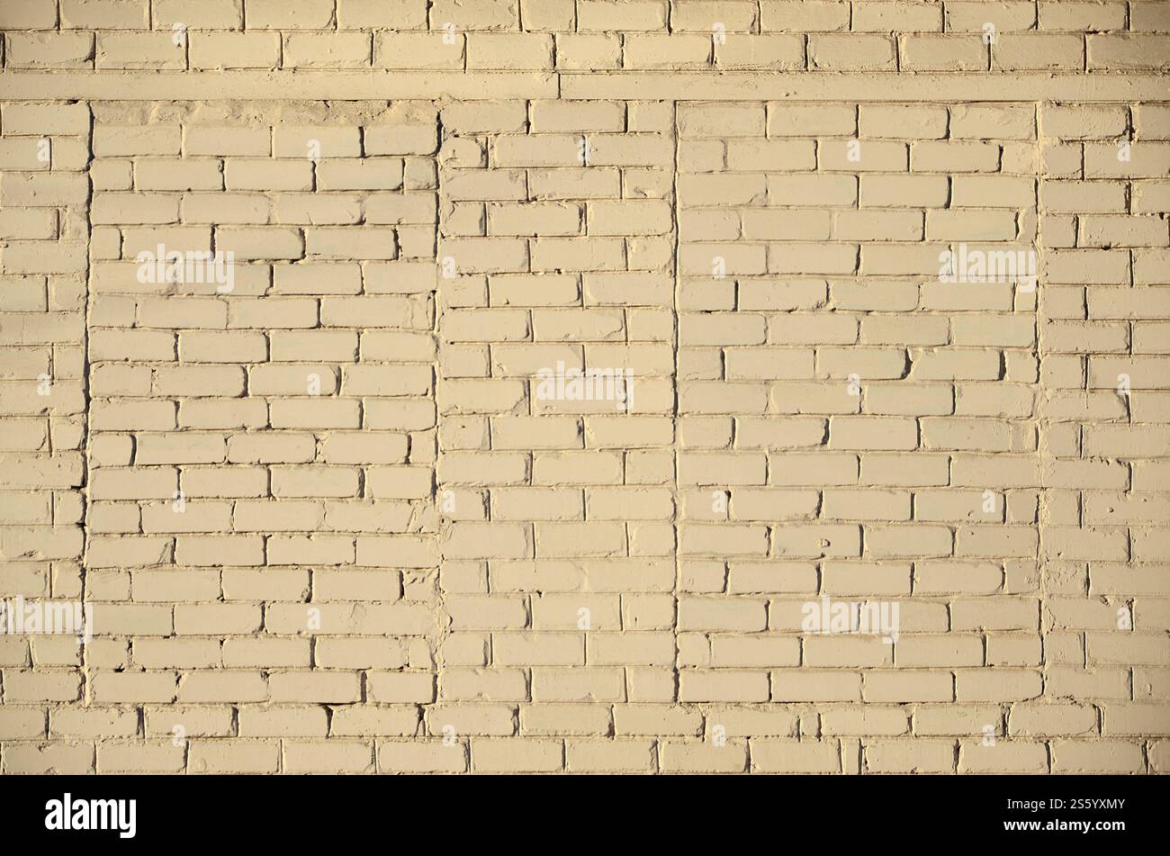 Weathered stained old white brick wall background. Texture of an old ...