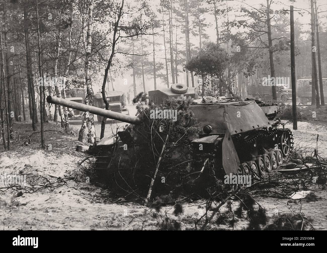 Jagdpanzer IV - 70 tanks (V) (Sd.Kfz 162 - 1) stricken on the outskirts ...