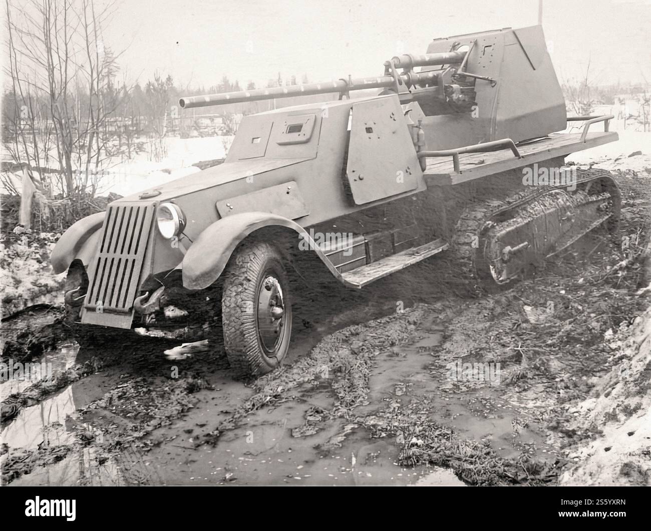 Russian ZiS-41 halftrack on the trials, winter 1942 - Historical ...