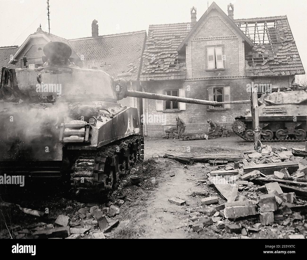 Sherman and M10 tank destroyer rolls pas - Historical document ...