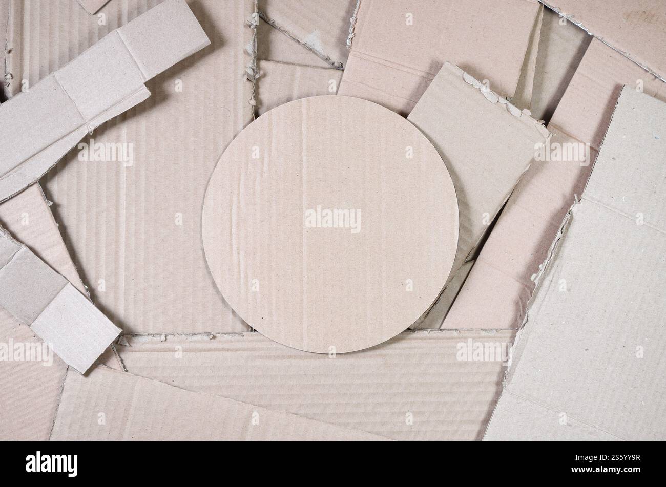 Background image with a lot of beige cardboard paper, which is used to ...